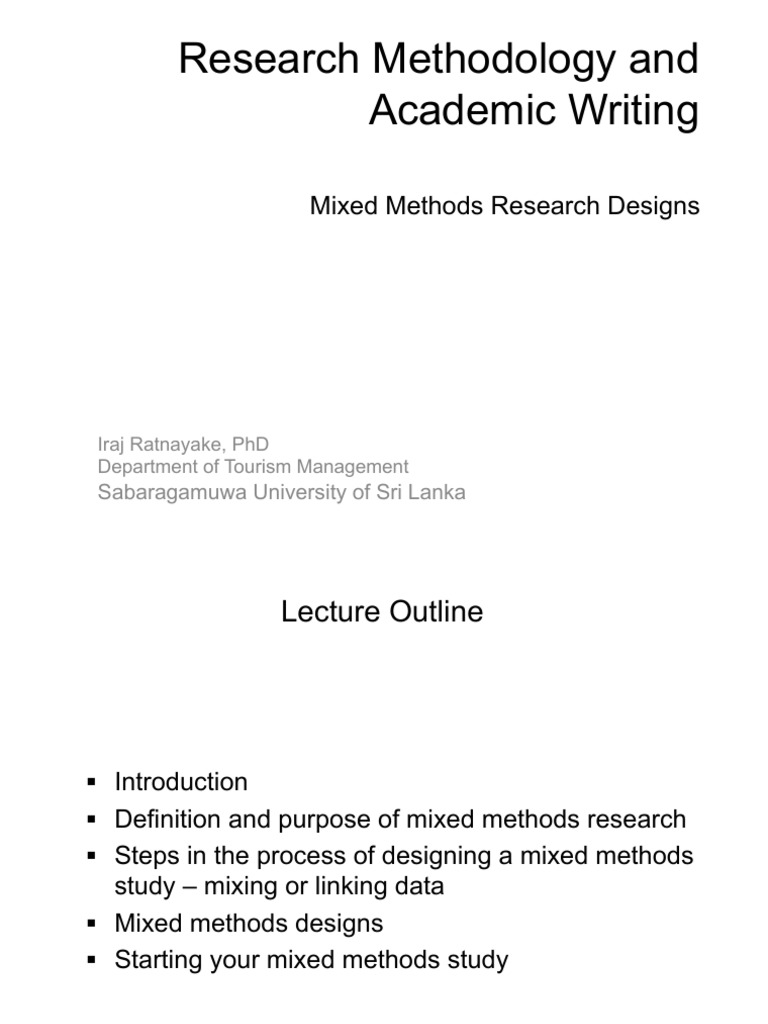 Mixed Methods Research Designs | PDF | Quantitative Research | Qualitative Research