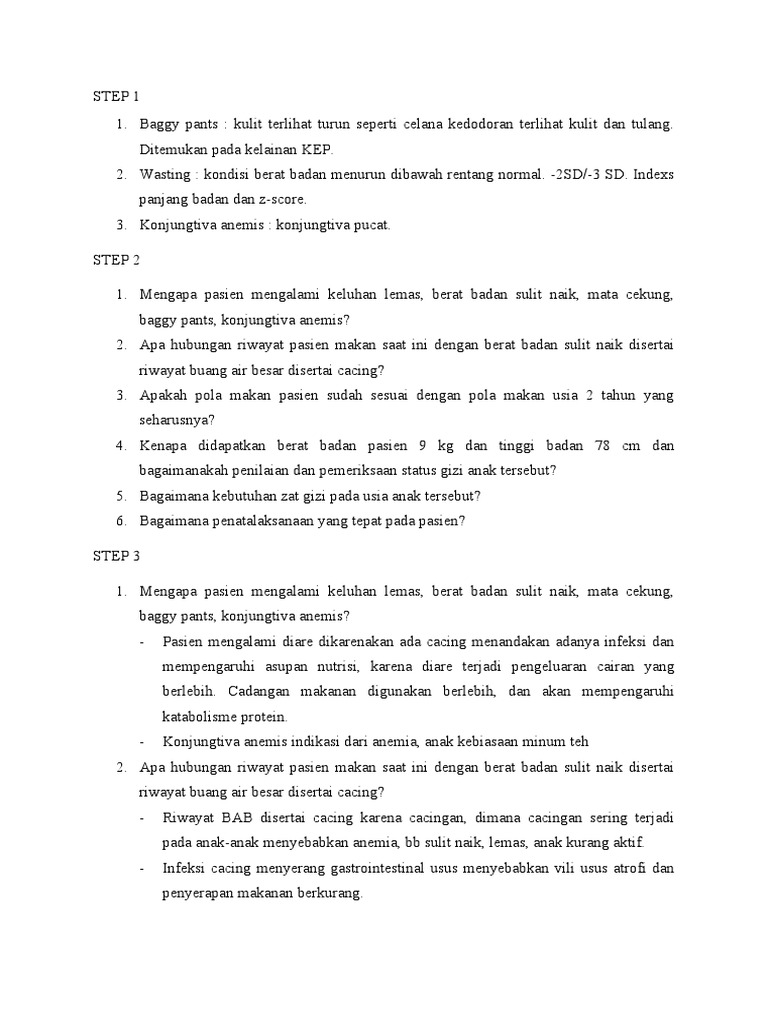 PBL Gizi SK 1 | PDF
