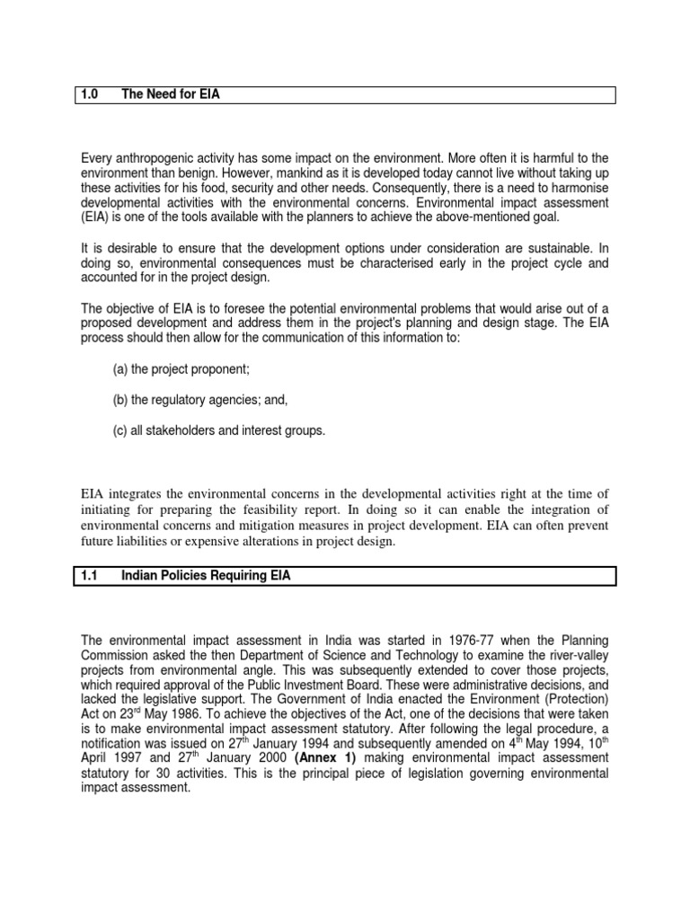 EIA Process | PDF | Environmental Impact Assessment | Air Pollution