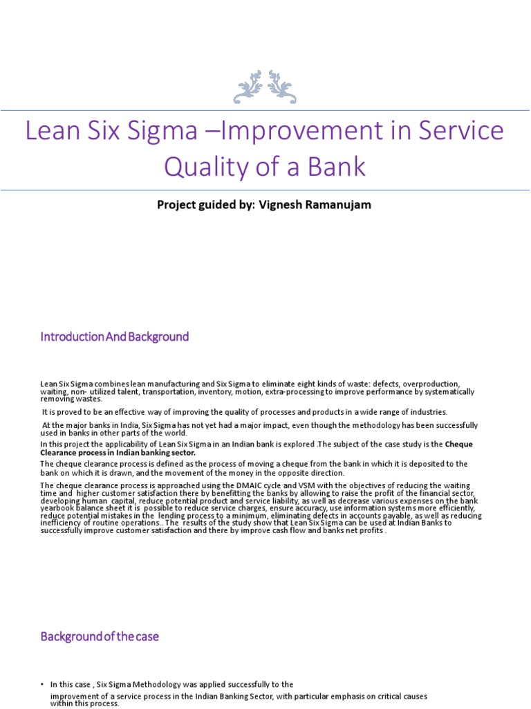 Ramanujam Vignesh LSSMBB | PDF | Six Sigma | Cheque
