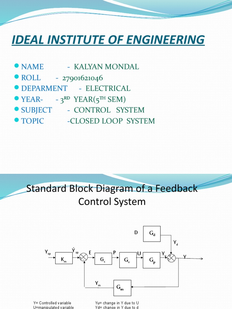 Closed Loop Control System | PDF | Feedback | Control Theory