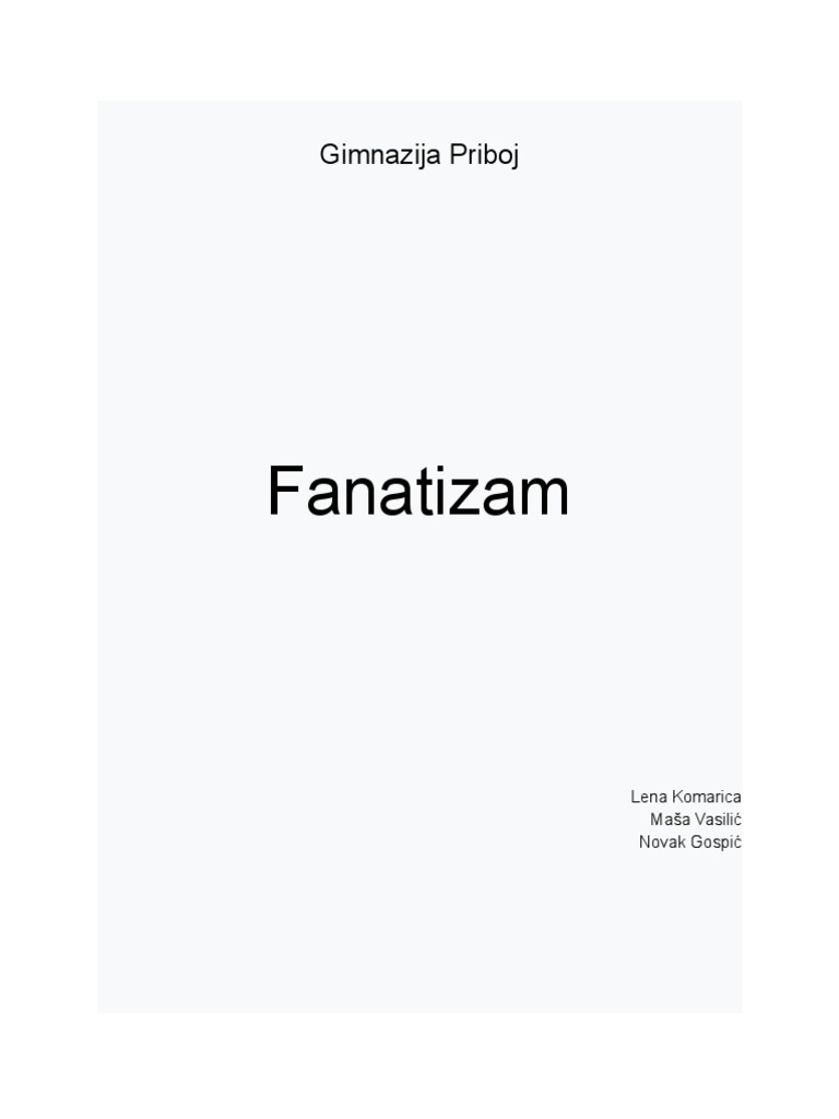Fanatizam | PDF