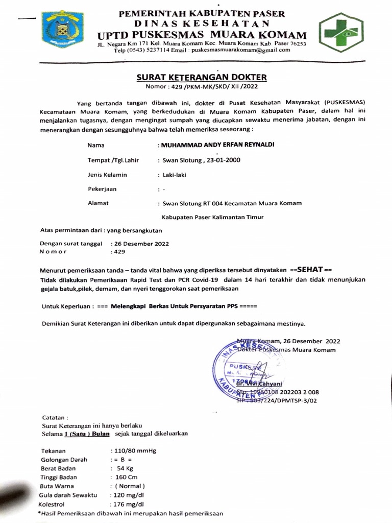 Surat Kir Andy | PDF