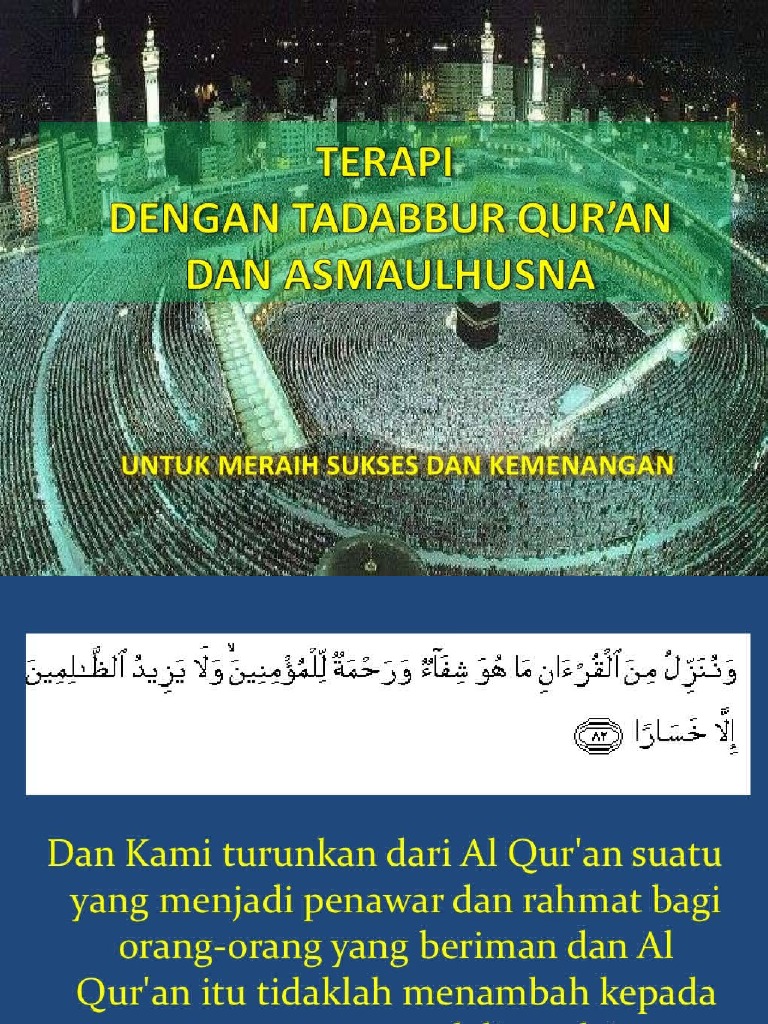 Terapi Tadabbur Qur'an Dan Asmaulhusna | PDF