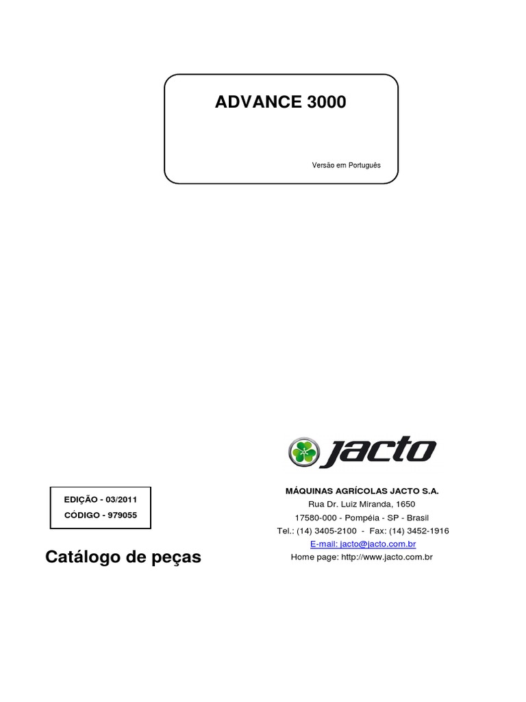 Catálogo Jacto Advance 3000 | PDF