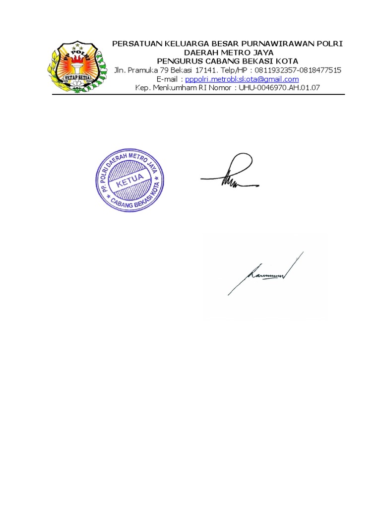 A Tanda Tangan Dan Stempel | PDF