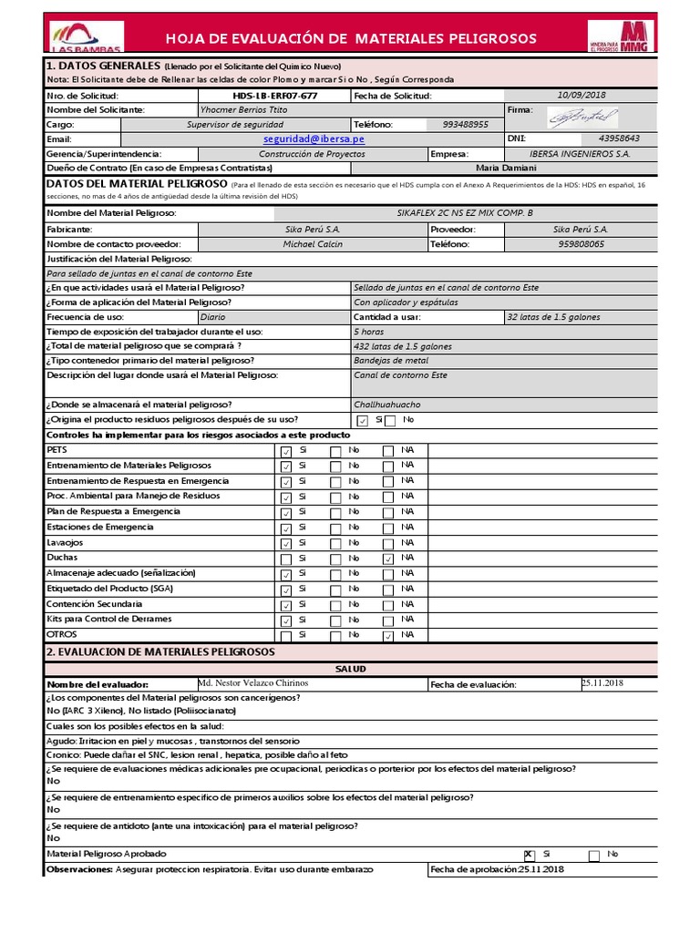 Sikaflex 2C NS Ez Mix Comp. B - Ibersa | PDF | Mercancías peligrosas | Agua