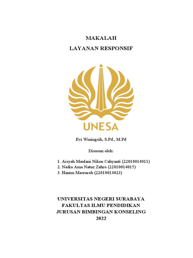 Makalah Layanan Responsif KDK | PDF