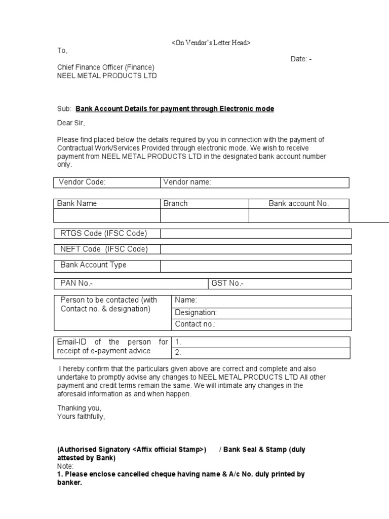 Sample of Bank Mandate Form | PDF