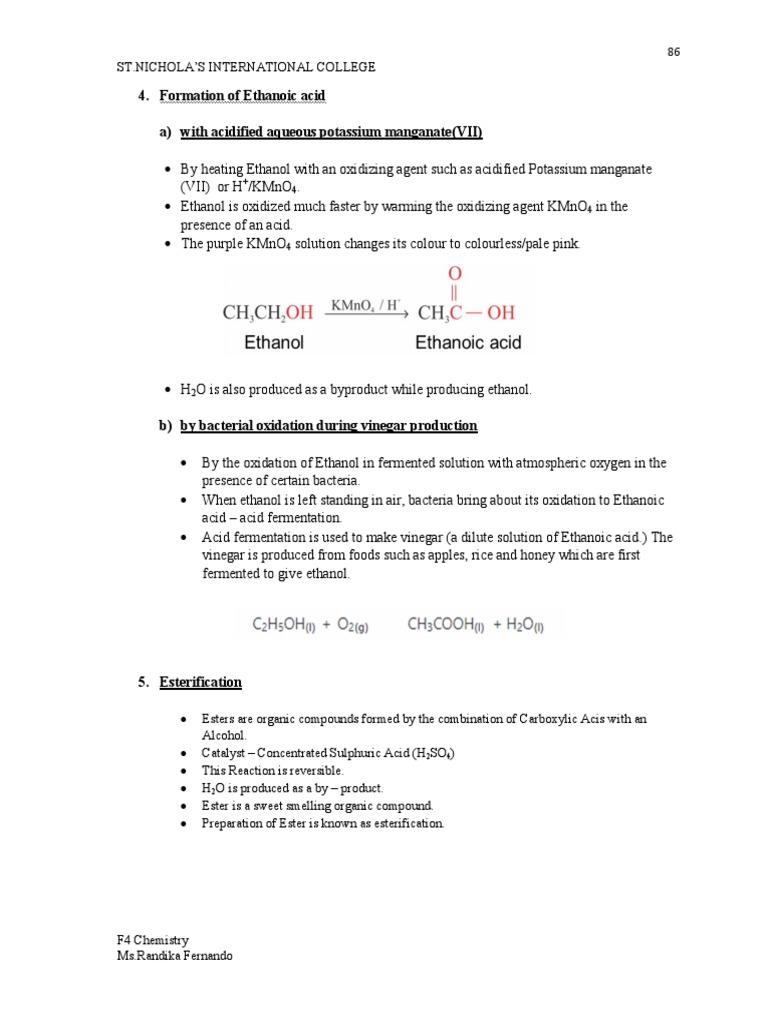 F4 Chemistry Note +work 30 | PDF