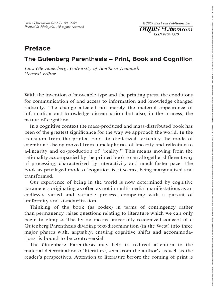 Gutenberg Parenthesis | PDF | Books | Science