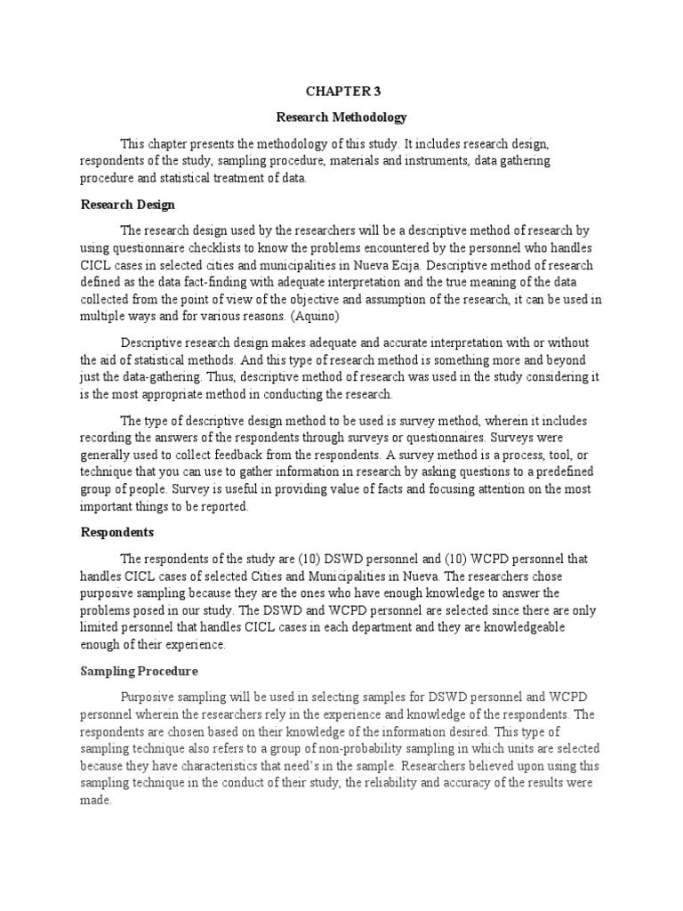 CHAP3 | PDF | Survey Methodology | Mean