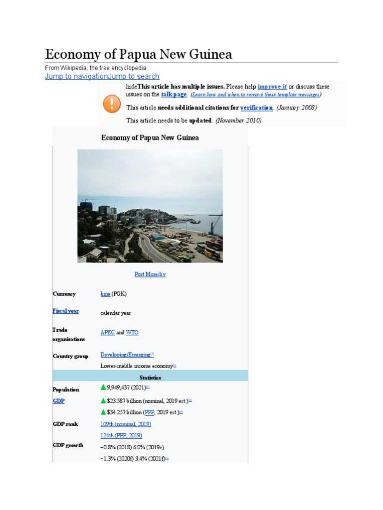 Economy of Papua New Guinea | PDF | Papua New Guinea | Economies