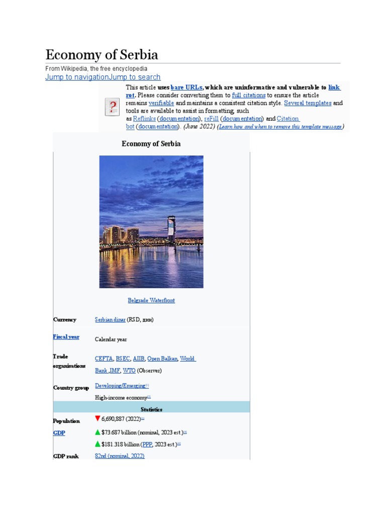 Economy Of Serbia Download Free Pdf Serbia Economies