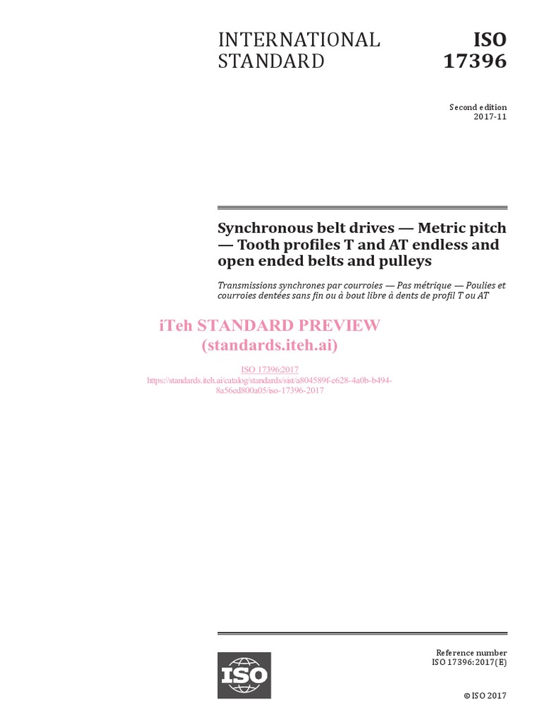 Iso 17396 2017 | PDF | Belt (Mechanical) | International Organization ...