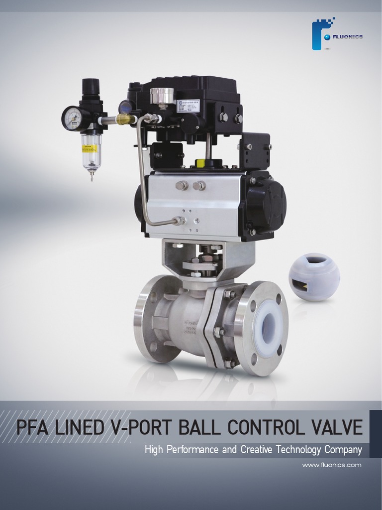 High-Performance PFA Lined V-Ball Valve | PDF | Valve | Mechanical ...