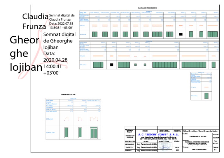 TABLOU TAMPLARIE BL 47 - Semnat | PDF