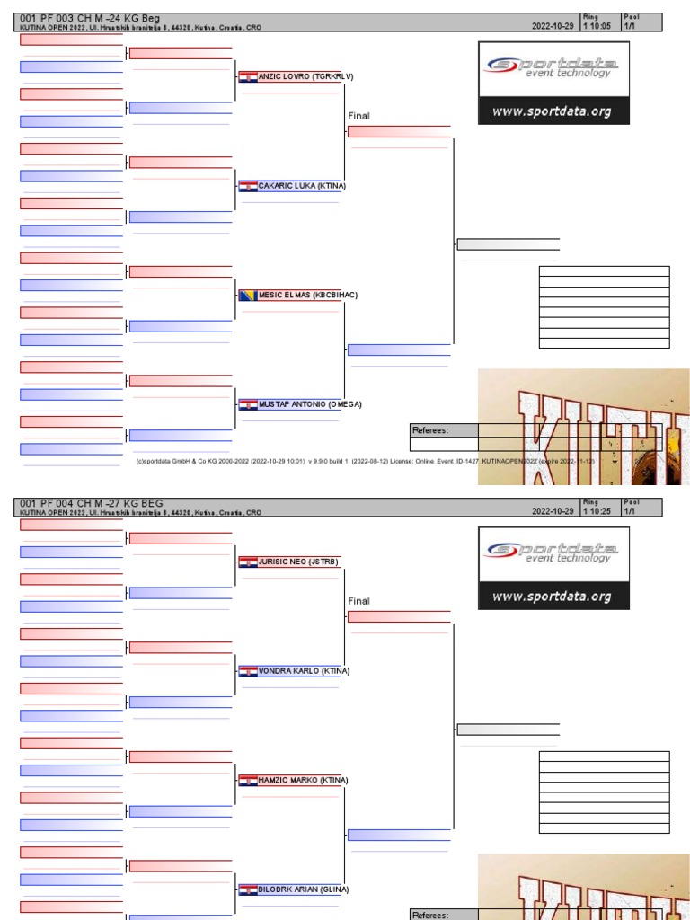 KUTINA OPEN 2022 Draw Records Compressed | PDF
