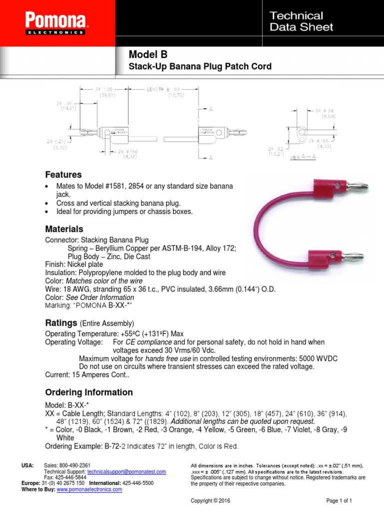 Datasheet Banana Plug | PDF