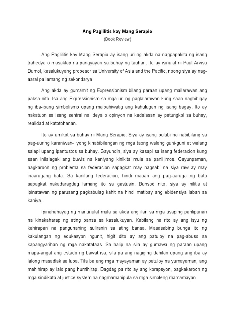Ang Paglilitis Kay Mang Serapio | PDF