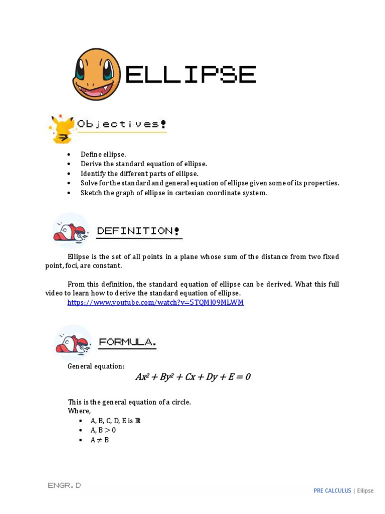 ELLIPSE | Download Free PDF | Ellipse | Euclidean Geometry