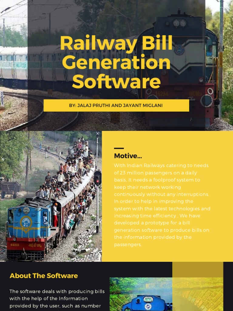 Indian Railways Bill Generation Software | PDF | Software | Information Age