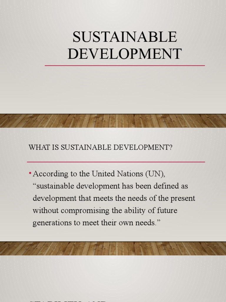Sustainable Development | PDF