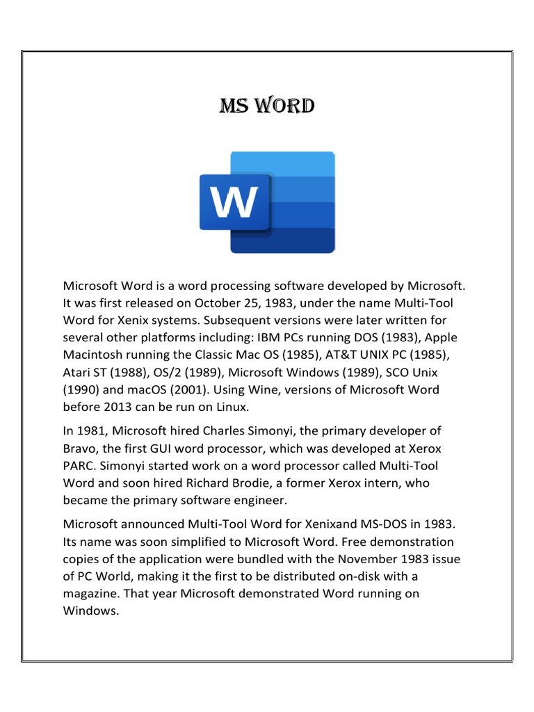 Ms Word Guide - 40 Essential Functions | PDF | Microsoft Word ...