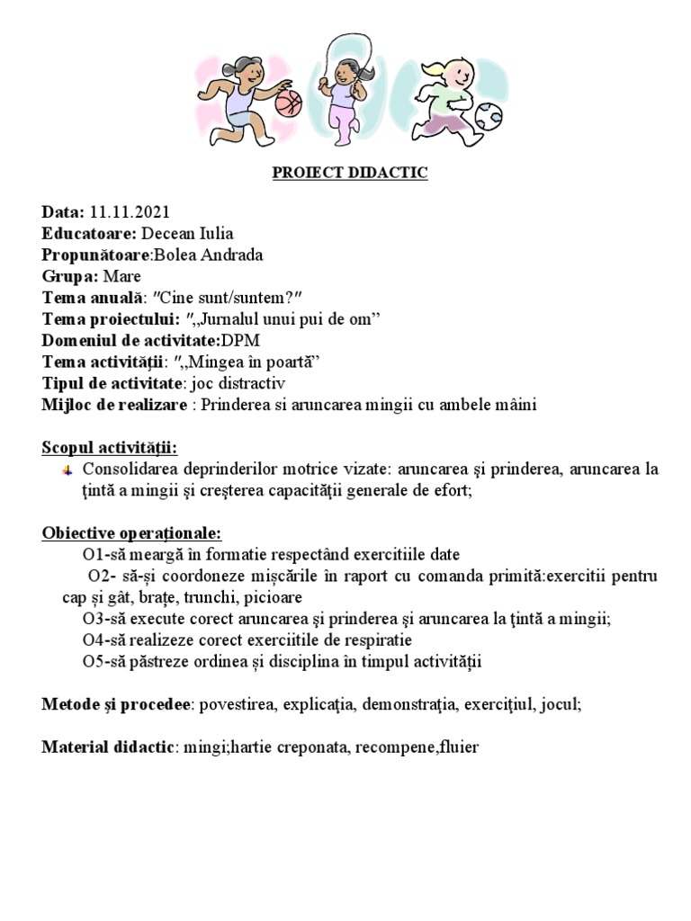 Proiect de Activitate DPM | PDF