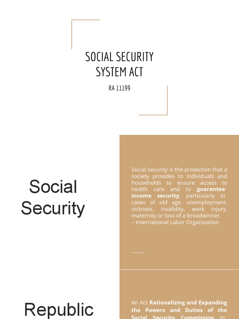 SSS LAW Presentation | PDF | Welfare | Employment