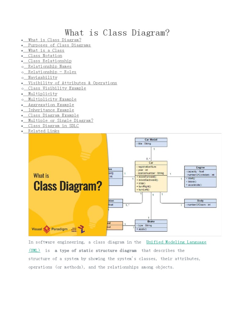 What Is Class Diagram | Download Free PDF | Class (Computer Programming ... What Is Class Diagram | Download Free PDF | Class (Computer Programming ...