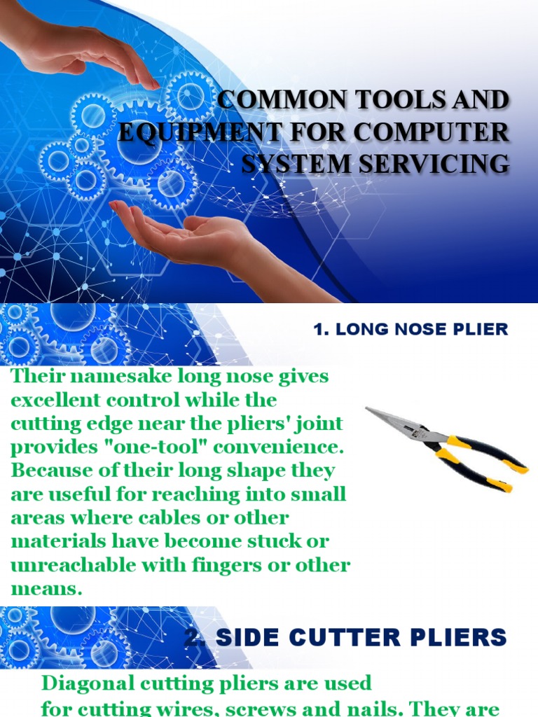 Essential Tools for Computer Servicing | PDF | Soldering | Equipment