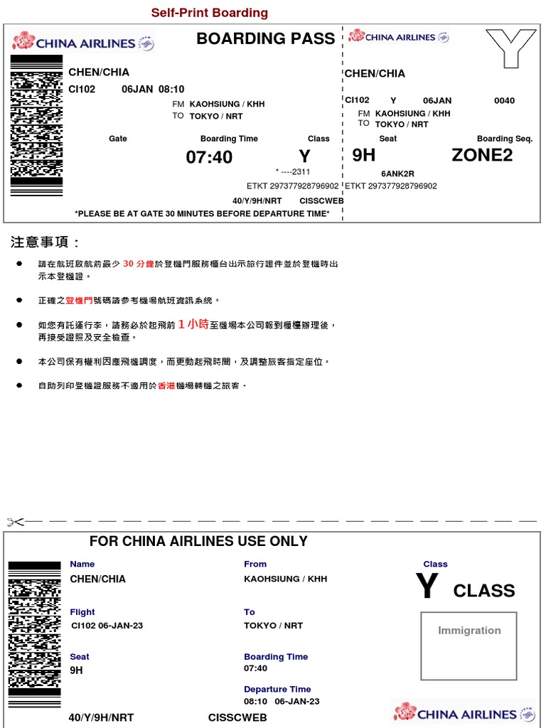 Boarding Pass | PDF