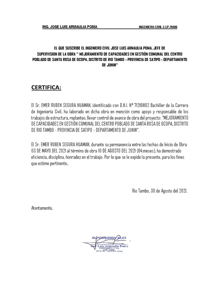 Modelo de Certificado | PDF