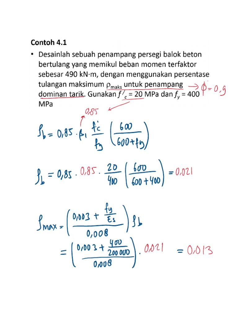 Hitung Tulangan Tarik untuk Penampang 350 mm | PDF