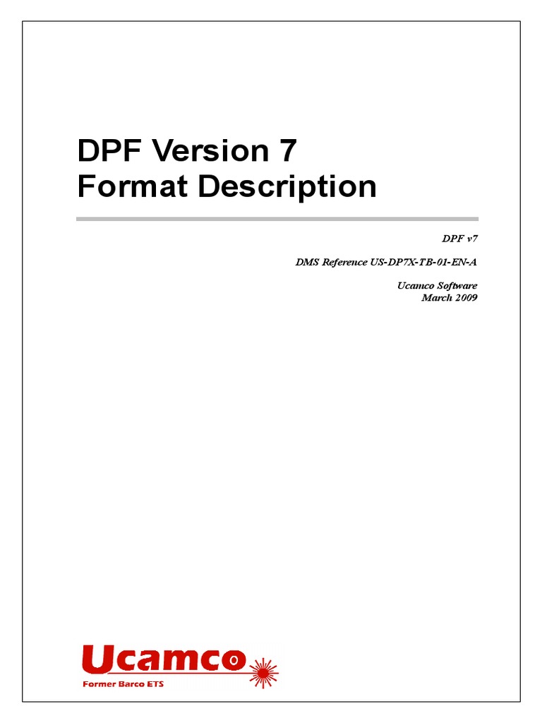 DPF v7 Format Description 200903 | PDF | Bracket | Rectangle
