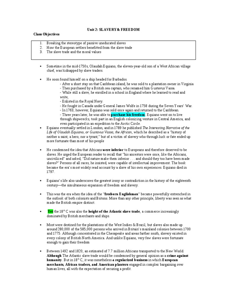 22-Unit 4. Slavery | PDF