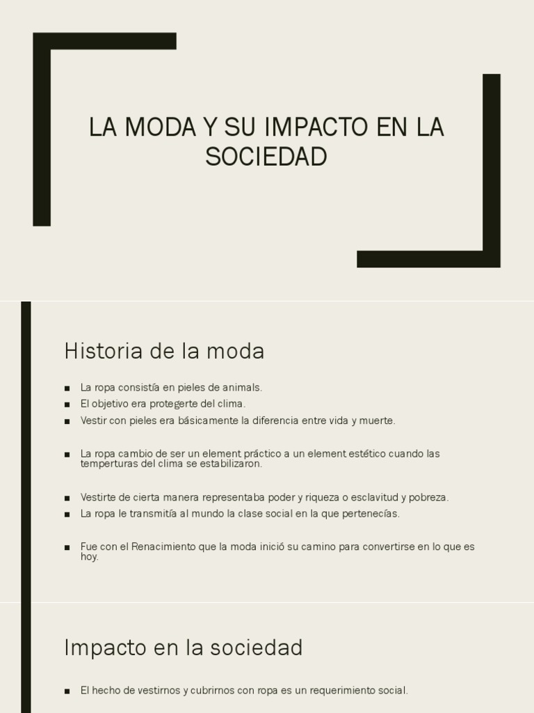La Moda y Su Impacto en La Sociedad IBERO | PDF | Moda | Ropa