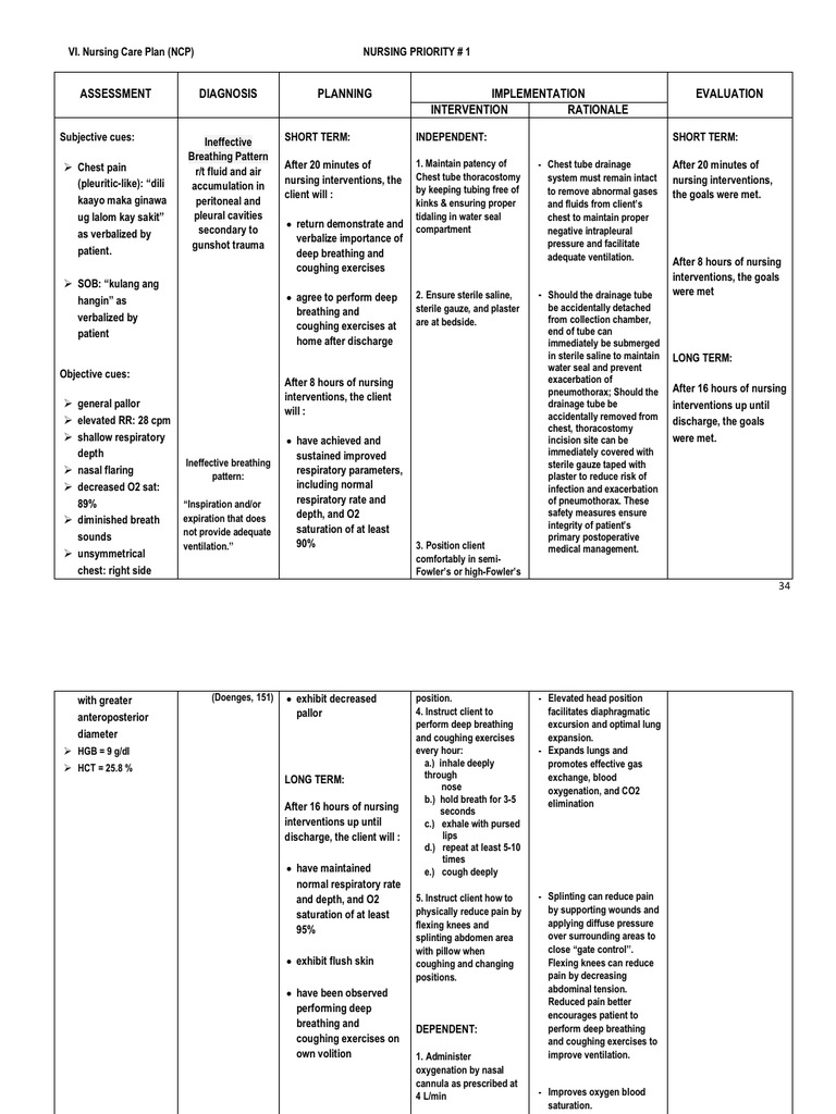7 NCP | Download Free PDF | Pain | Respiratory System