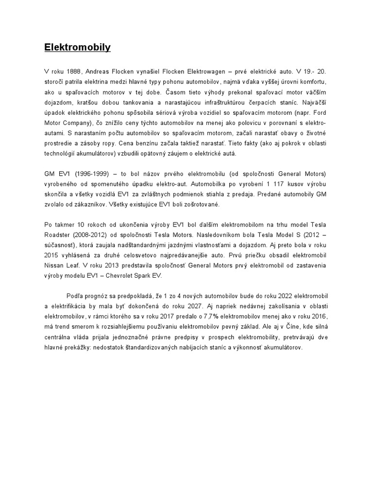 Prednaska 4 Elektromobilita | PDF