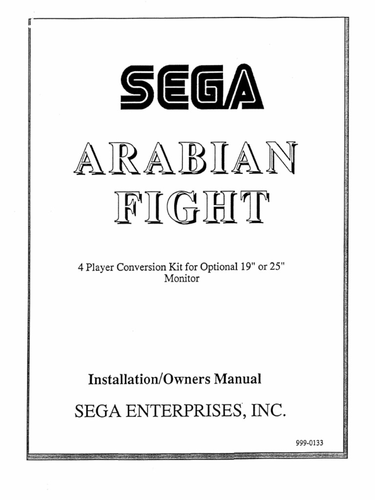 Arabian Fight - 1991 - Sega | PDF