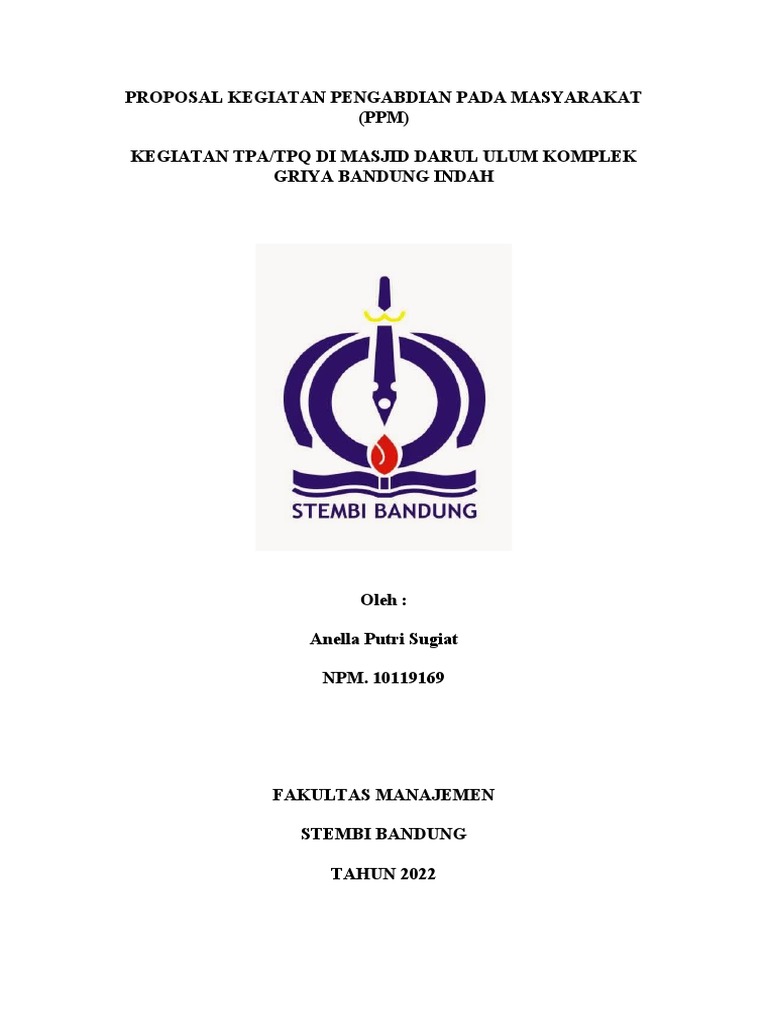 Proposal Pengabdian Kepada Masyarakat | PDF