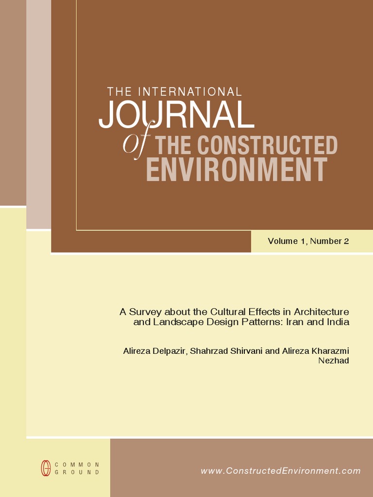 A Survey About The Cultural Effects in Architecture and Landscape ...