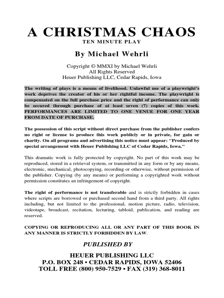 A Christmas Chaos: by Michael Wehrli | PDF | A Christmas Carol | Tiny ...