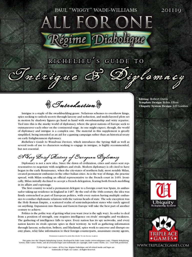 Richelieu's Guide To Intrigue & Diplomacy | PDF | Diplomacy | Ambassador