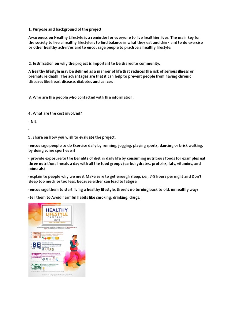 Healthy Lifestyle Community Awareness | PDF