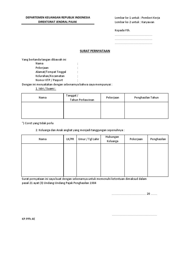 Form PPH 21 | PDF