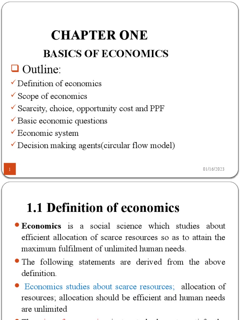 Economics Chapter 1 | PDF | Economics | Economic System