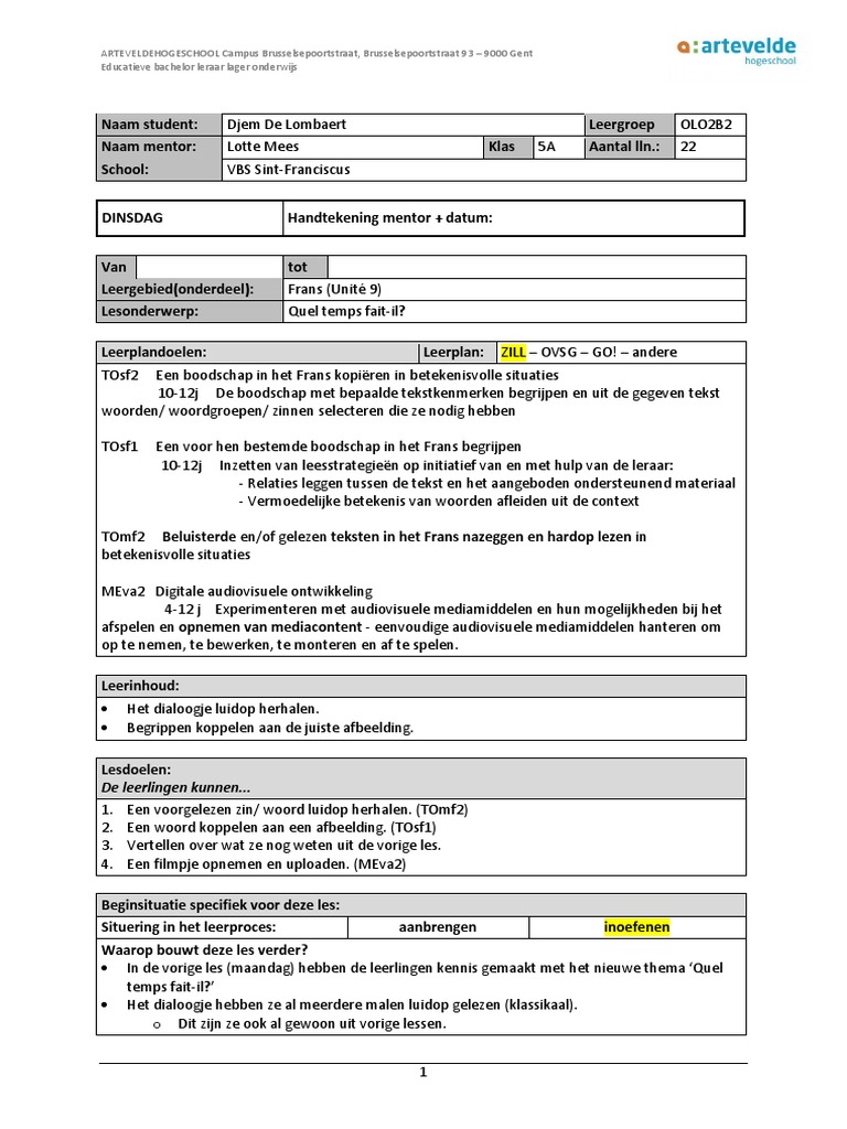 Les Frans Afstandsonderwijs | PDF