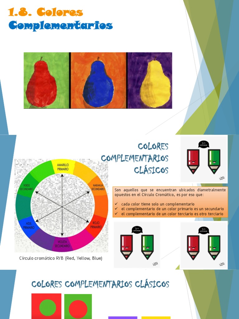 Colores Complementarios en el Círculo Cromático | PDF | Color | Azul